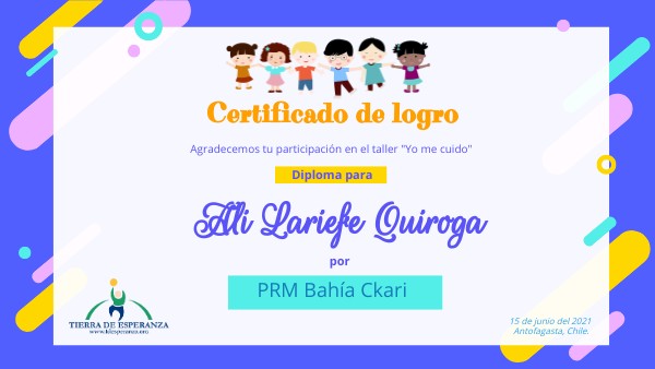 Certificado Ali Lariefe Quiroga