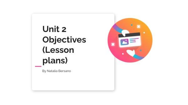 Lesson plans-objectives | Genially