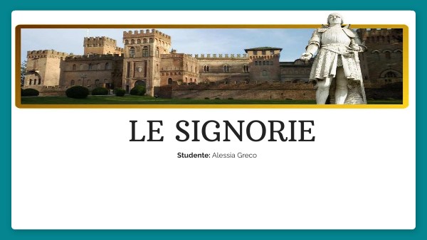 Le signorie | Genially
