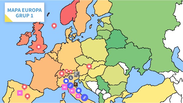Mapa Europa-grup 1 | Genially