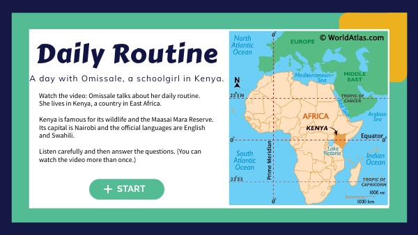 Daily Routine - a school in Kenya | Genially