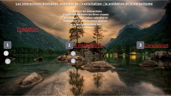 Les interactions biotiques, exemple de l’exploitation : la prédation | Genially