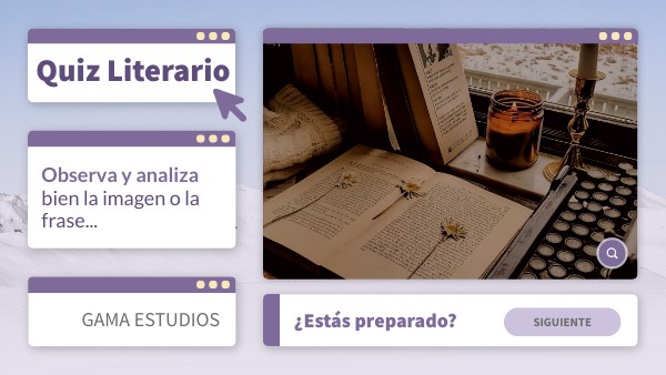QUIZ LITERARIO | Genially