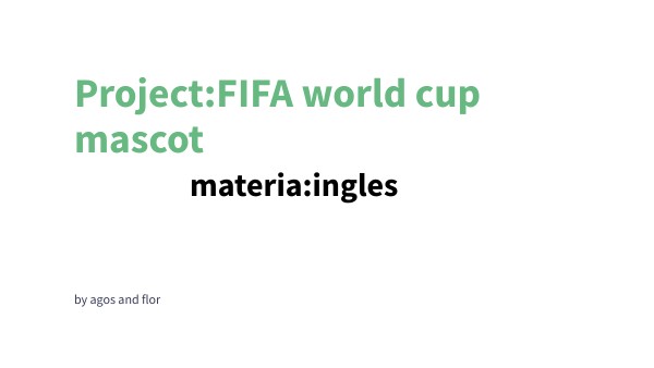 fifa world cup mascot