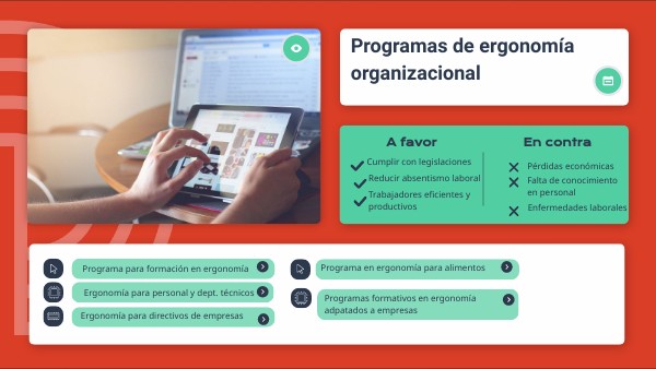 Programas de ergonomía | Genially