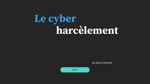cyber harcèlement | Genially