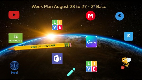Week Plan August 23 to 27 - 2° Bacc | Genially