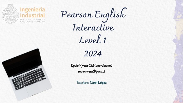 Introduction to the course Pearson 1 | Genially