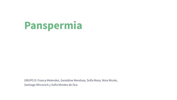 Panspermia | Genially