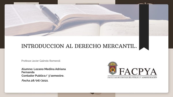 INTRODUCCION DERECHO MERCANTIL | Genially