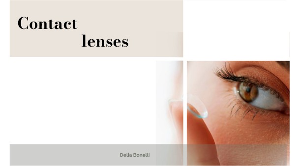 contact lenses | Genially