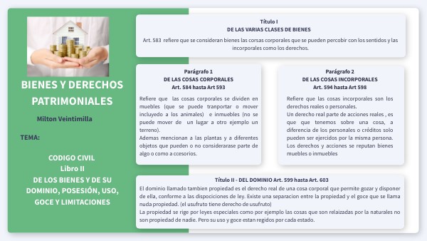 Código Civil Art. 583 al 603 | Genially