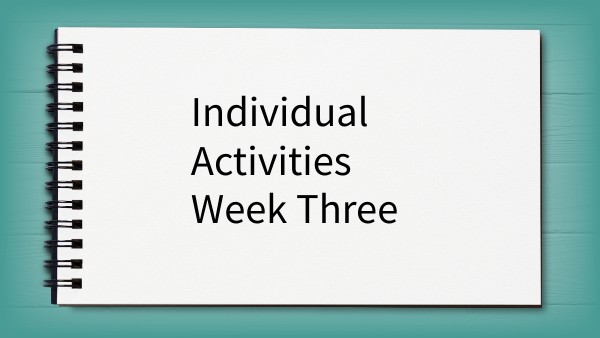 Individual Activies