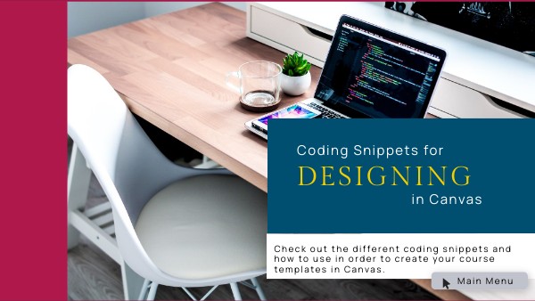 Coding Snippets: Designing in Canvas