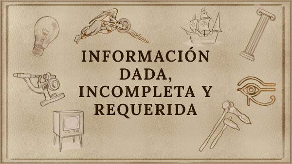 Información dada incompleta y requerida