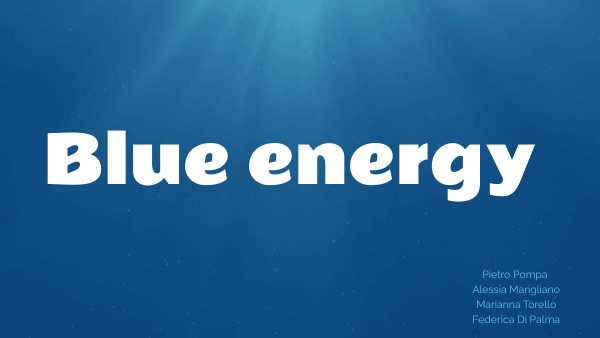 Blue energy