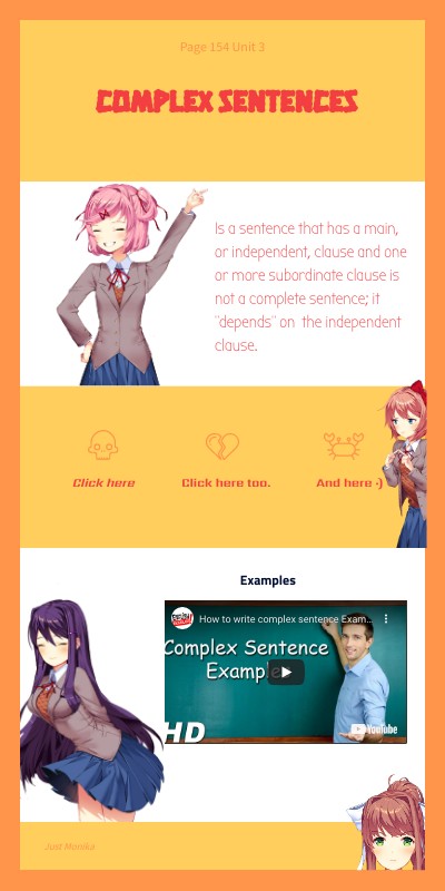 Complex sentences | Genially