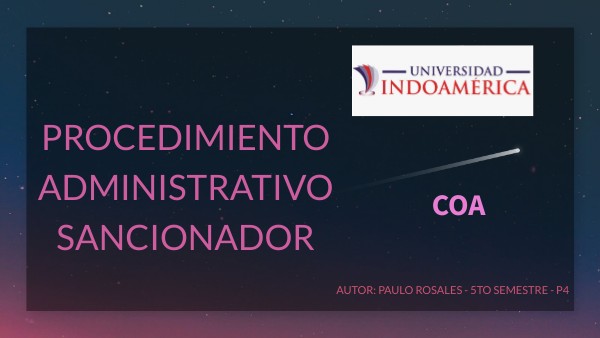 PROCEDIMIENTO ADMINISTRATIVO SANCIONATORIO