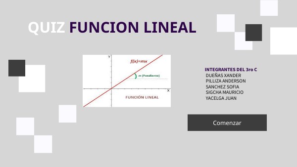 Proyecto Mate (Funcion Lineal) | Genially