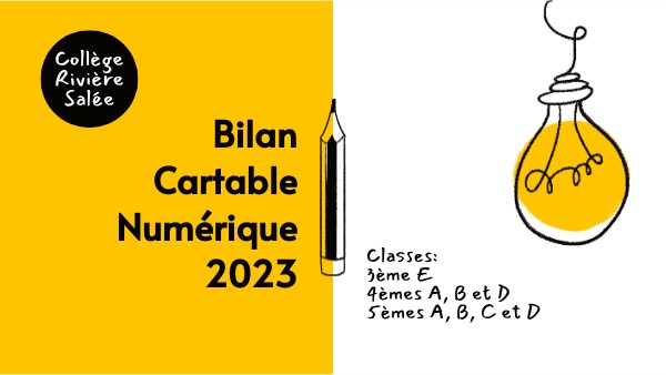 Bilan Cartable Numérique 2023 | Genially
