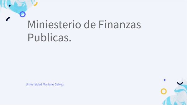 PRESENTACIÓN MINFIN | Genially