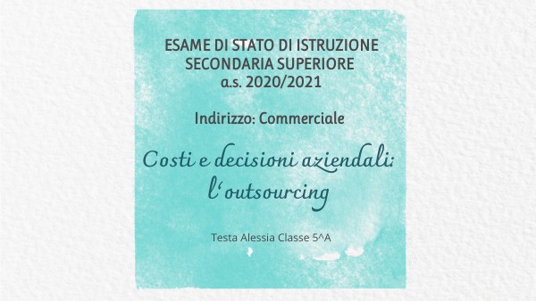 Elaborato Alessia Testa V^A