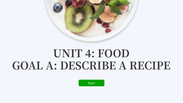 DESCRIBING A RECIPE | Genially