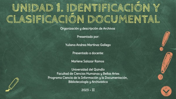 Identificación y clasificación documental | Genially