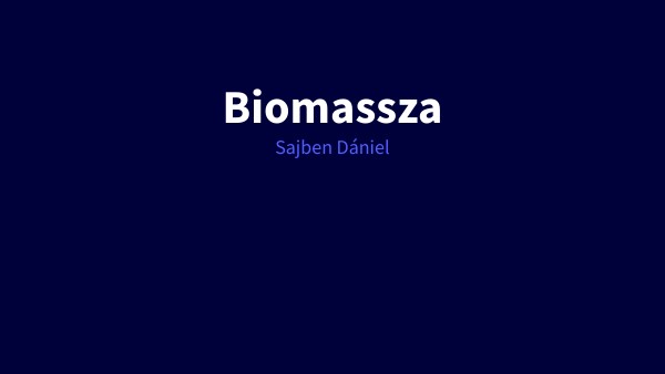 Biomassza
