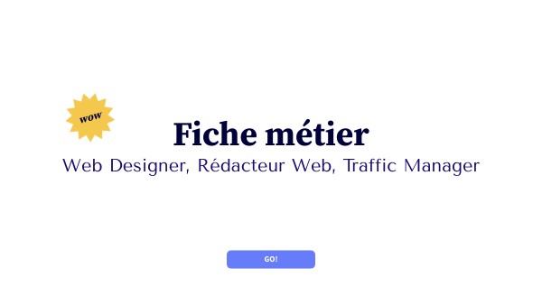 Fiche métiers web SNT | Genially