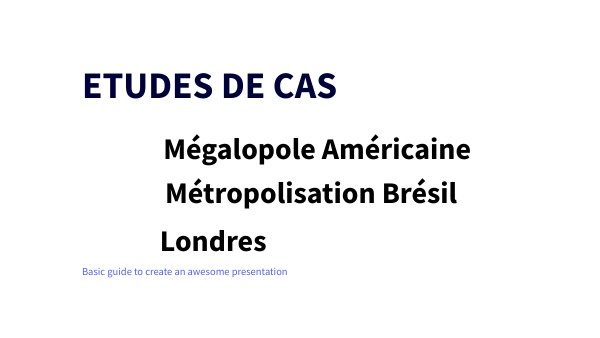 études de cas 1ere géo