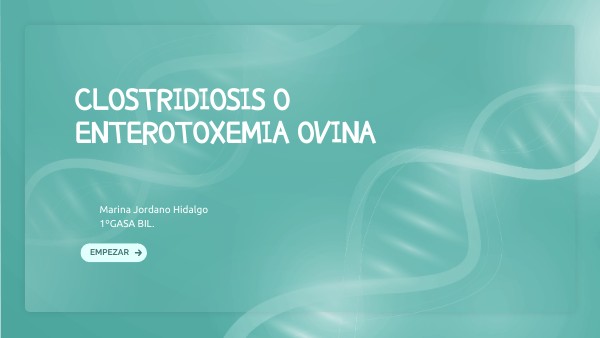 Clostridiosis o enterotoxemia ovina