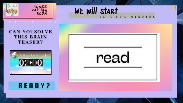 Welcome screen