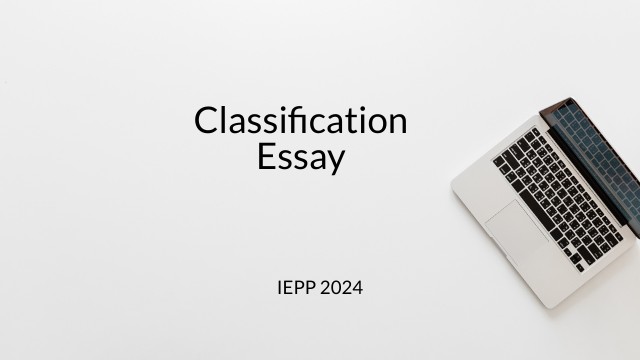 Classification Essay | Genially