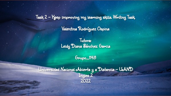 Task 2 - Keep improving my learning skills. Writing Task. | Genially