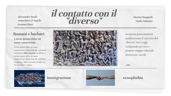 il contatto con il "diverso"