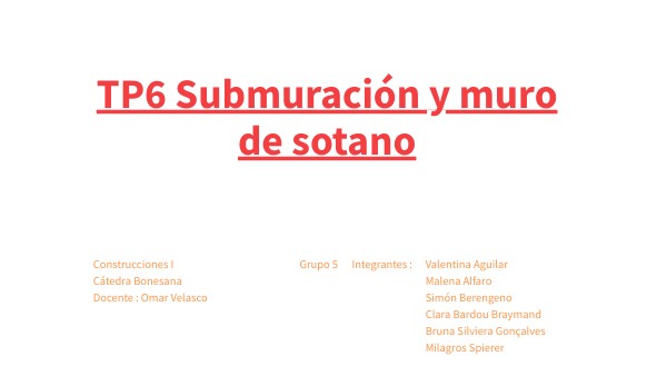 tp6 submuración y muro de sótano