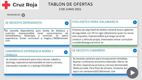 TABLON DE OFERTAS 3 JUNIO