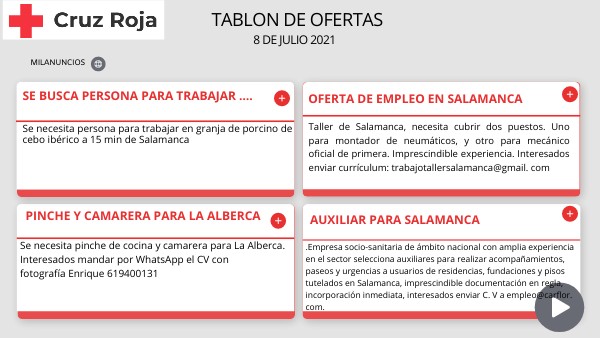 TABLON DE OFERTAS 13 JULIO | Genially