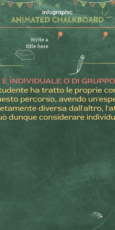 ANIMATED CHALKBOARD VERTICAL INFO | Genially