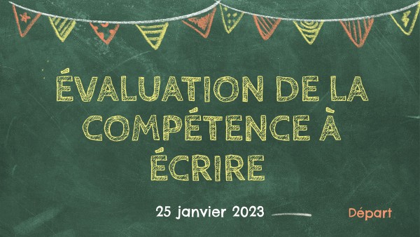 Évaluation de la compétence écrire au 1er cycle
