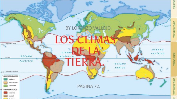 Los climas de la tierra.