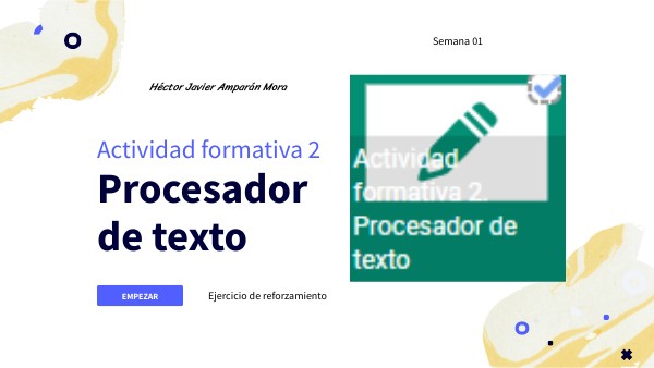 Actividad formativa 2. Procesador de texto | Genially