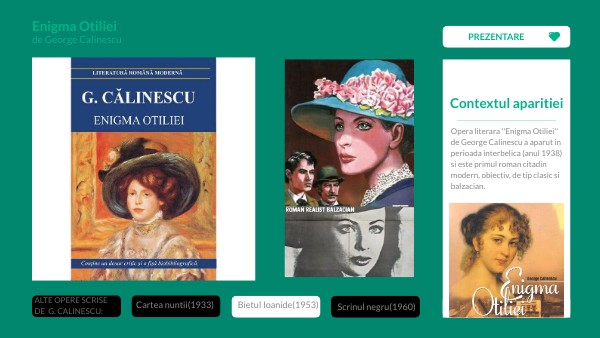 Enigma Otiliei(prezentare) | Genially