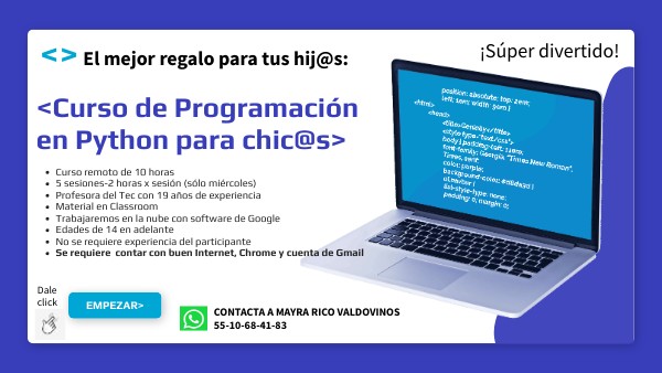 Programación en Python para chic@s