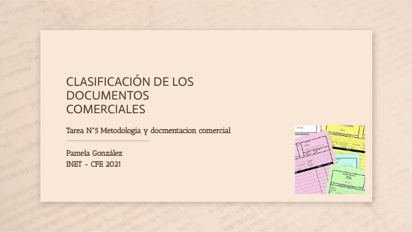 Clasificacion de los documentos comerciales | Genially