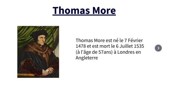 Exposé sur Thomas MORE | Genially