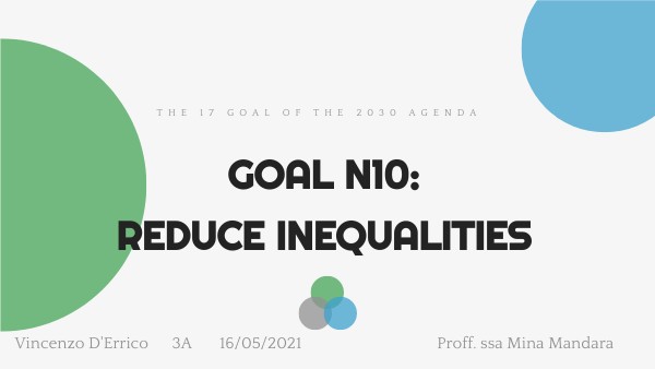 GOAL n10: REDUCE INEQUALITIES | Genially