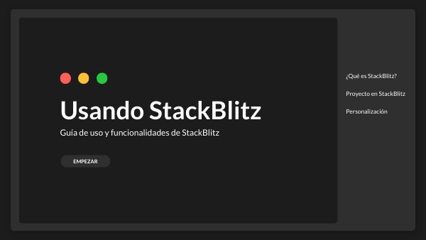 Usando StackBlitz | Genially