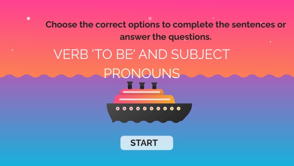 Verb to be and subject pronouns